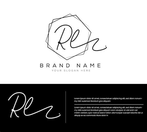 Premium Vector Rl Initial Letter Handwriting And Signature Logo