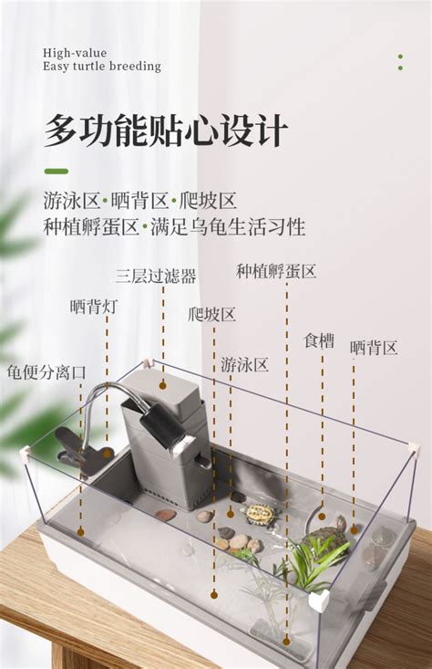 带盖养龟专用乌龟缸带晒台别墅饲养箱家用鳄龟巴西龟生态缸龟箱 阿里巴巴