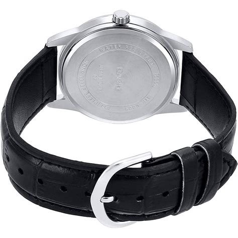 Casio General Black Dial And Black Leather Strap Men Watch Mtp V001l 1 H2 Hub