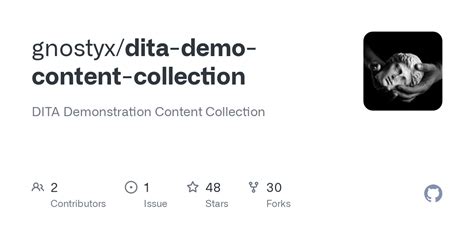 github gnostyx dita demo content collection dita demonstration