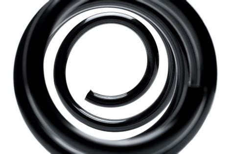 나선형 자동차 서스펜션 시스템 예비 부품 내의 코일 스프링 흰색 배경에 격리 된 내부의 철 물체 교체 부분 아무도 없습니다 내부에 대한 스톡 사진 및 기타 이미지 Istock