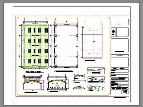 Galpon En Dwg 50521 Kb Librería Cad