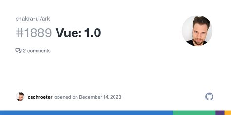 Vue 10 · Issue 1889 · Chakra Uiark · Github