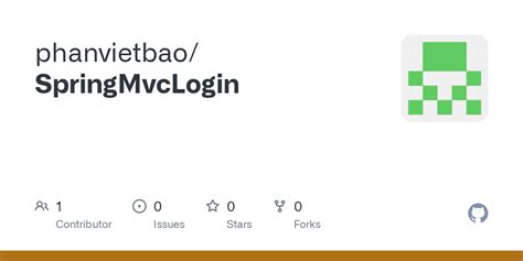 GitHub Phanvietbao SpringMvcLogin