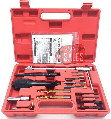 Pc Glow Plug Removal Remover Damage Extractor Tool Kit Mm Mm Ebay