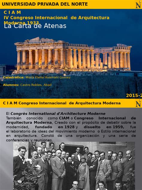 Ciam Y Carta De Atenas Pdf Arquitecto Estilos Arquitectonicos