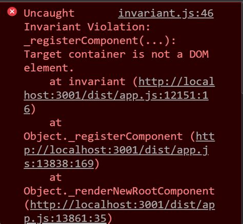 Javascript The Console Shows An Lnvariant Violation Error But Only On One Page What Could