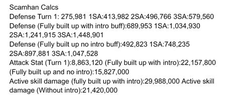Scamhan Calcs Rdbzdokkanbattle