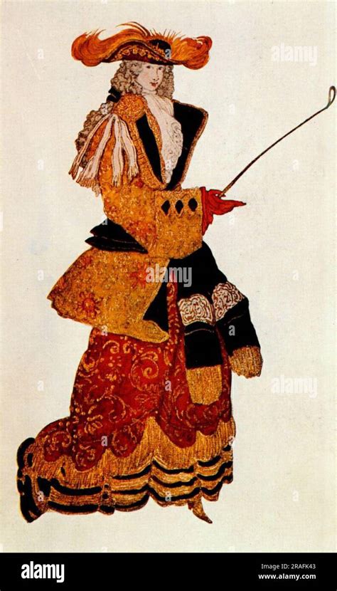 Costume Design For The Marchioness Hunting From Sleeping Beauty 1921