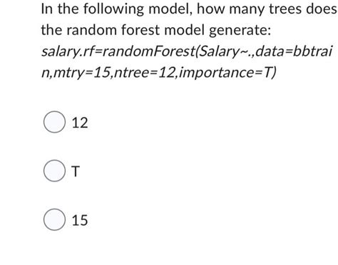 Solved Random Forest Models Are Easier To Interpret Than Chegg