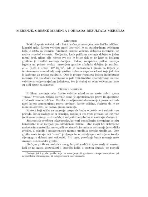 Greske Merenja Pdf Pdf