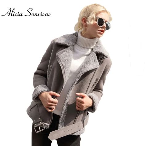 Buy 2017 Winter Faux Sheepskin Coat Women Short