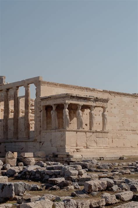 Erechtheion 건축의 역사 경치 좋은 전망 고고학 고고학 유적지 고대 그리스 고대 예술 고대 유적 관광 그리스 그리스 건축 기념물 기둥 도시