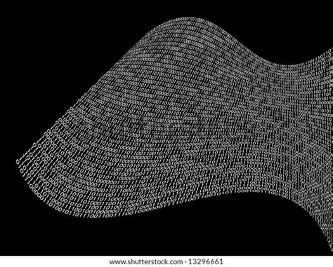 Binary Wave Vector Illustration Stock Vector Royalty Free 13296661