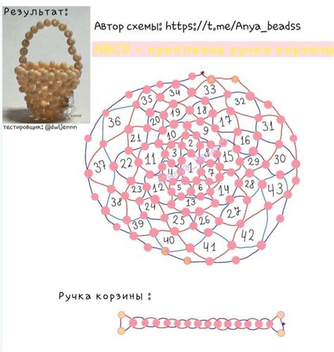 Корзинка автор T Me Anya Beadss Поделки Бисероплетение