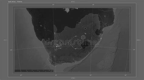 South Africa Highlighted Composition Grayscale Stock Illustration