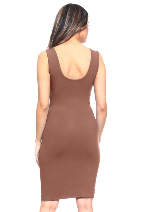Basic Scoop Neck Tank Midi Dress Iconoflash