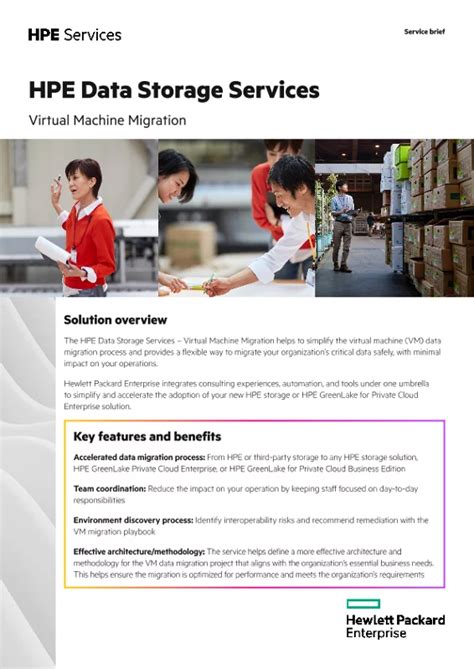 Hpe Data Storage Services Virtual Machine Migration