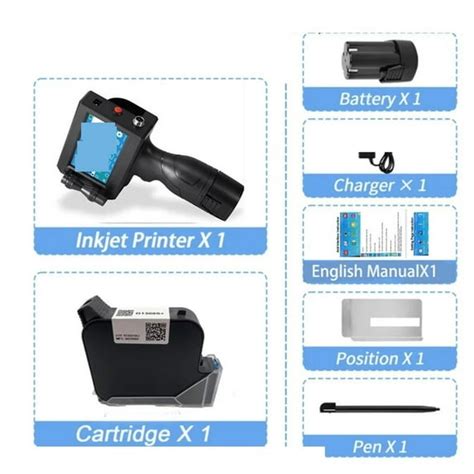 254mm Bar Batch Code Variable Date Number Logo Expiry Date Lable Portable Hand Jet Handheld