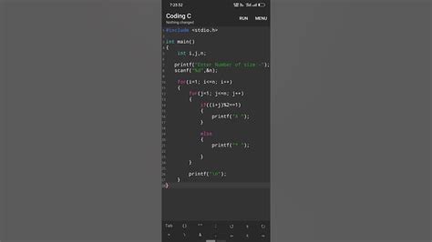 Pattern Program C Programming Shorts Coding Youtube