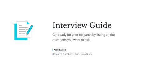 Interview Guide Service Design Tools
