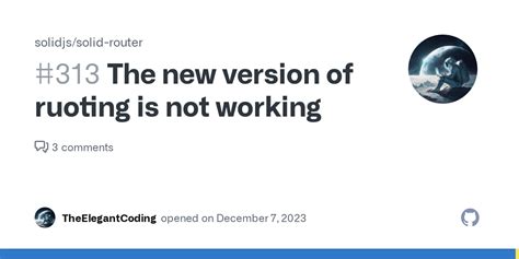 The New Version Of Ruoting Is Not Working · Issue 313 · Solidjssolid