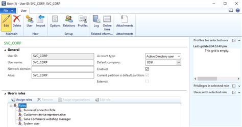 Create AX User