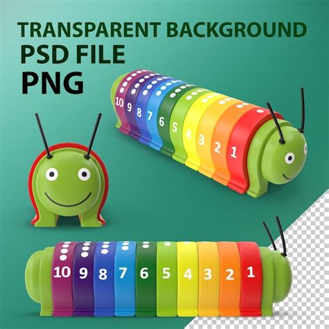 Juguete De Oruga De Madera Png Archivo Psd Premium