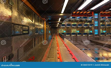 3d Rendering Of The Spacecraft Inside Stock Illustration Illustration