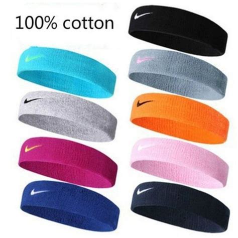 Nike พร้อมป้ายแท้ ผ้าคาดศรีษะ ที่คาดผม ผ้าคาดผมสำหรับออกกำลังกาย หรือแฟชันซับเหงื่อได้ดี