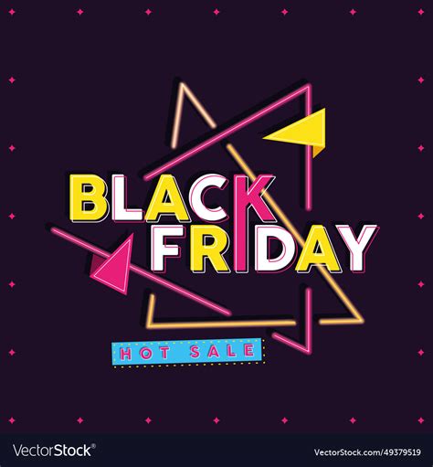 Black Friday Neon Background Royalty Free Vector Image