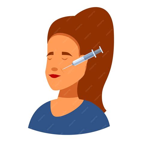 Premium Vector Woman Receiving Botulinum Toxin Injection For Wrinkles