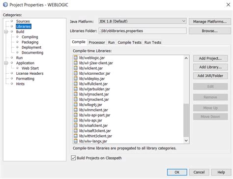 Running A Simple Wlst Embebbed Java From Netbeans Connecting With Weblogic 12c Stack Overflow