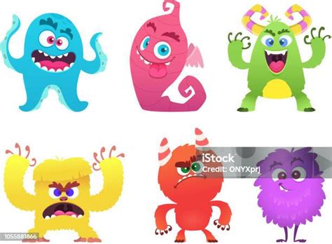 만화 괴물입니다 고 블 린 괴물 트롤 무서운 귀여운 얼굴 색된 괴물 벡터 재미 있는 문자 몬스터에 대한 스톡 벡터 아트 및 기타 이미지 몬스터 개체 그룹 괴짜