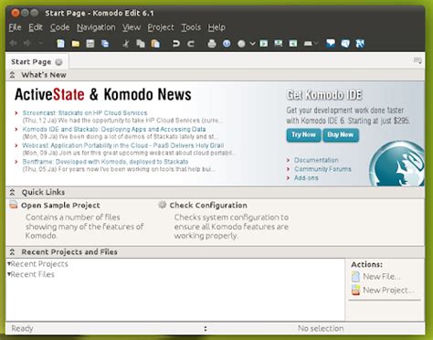 Komodo Edit Ottimo IDE Specializzato Per La Programmazione Web Linux