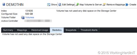 Full Or Thick Provisioned Volume On Compellent Working Hard In