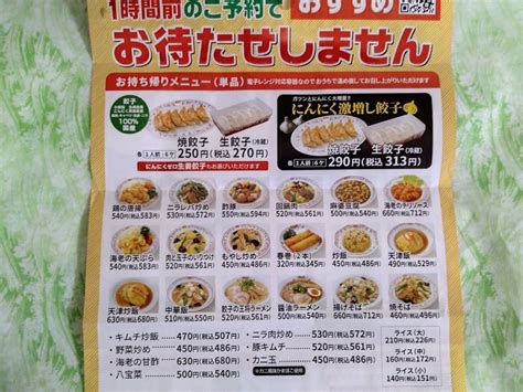 🍜『餃子の王将』～お持ち帰りでも美味しい！「テイクアウトメニュー」を注文しました！！｜ぐるぐる