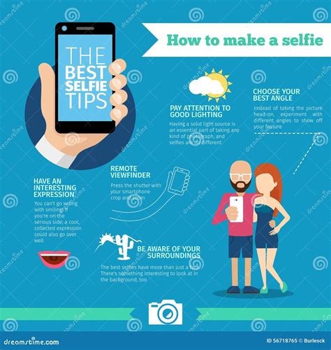 The Best Selfie Tips How To Make Infographic And Stock Vector Illustration Of Creative
