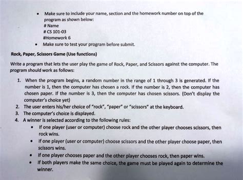 Solved Rock Paper Scissors Game Use Functions Write A Program That Lets The User Play The