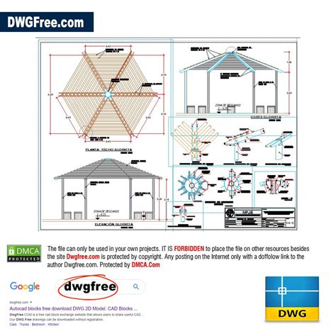 Pergola Dwg Drawing In Autocad Free Files Top Pergola