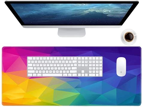 Galdas Gaming Mouse Pad Large Abstract Rainbow حصيرة الفأرة Store