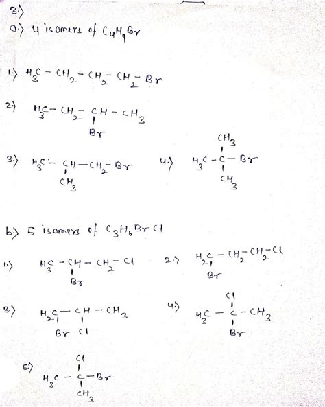 Solved 3 Structural And Positional Isomers Draw The Isomers