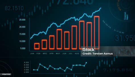 Rising Chart Bar Graph And Line Stock Illustration Download Image Now