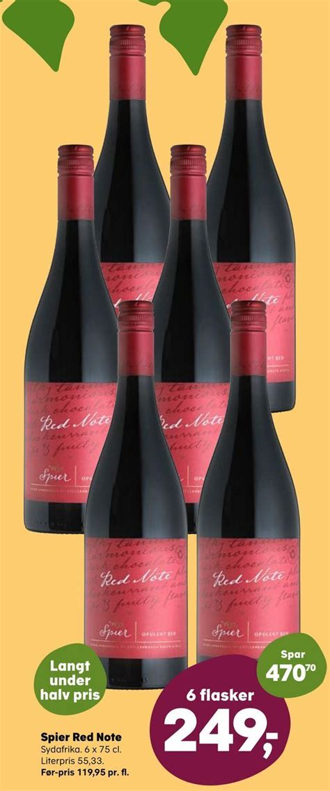 Spier Red Note Tilbud Hos Kvickly