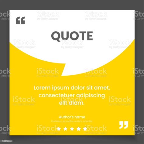 3d 버블 평가 배너 인용문 인포그래픽 따옴표를위한 소셜 미디어 게시물 템플릿 디자인 빈 말풍선 따옴표 거품 및 텍스트 상자 벡터 일러스트 레이 션 Eps10 알림 메시지에