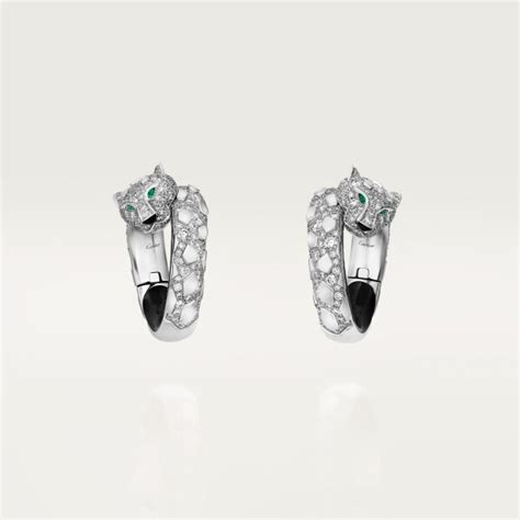 Crh8001105 Panthère De Cartier Earrings White Gold Black Lacquer