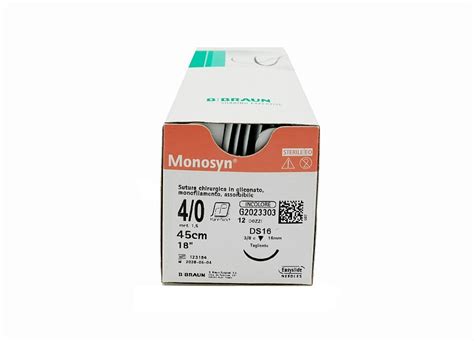 Monosyn Suture Assorbibili In Gliconato Ago 3 8 Di Precisione 13mm Usp 5 0 Filo Incolore 45 Cm