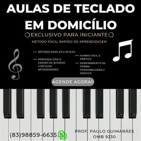 Aulas De Teclado Popular Em Domicílio Para Crianças E Iniciantes