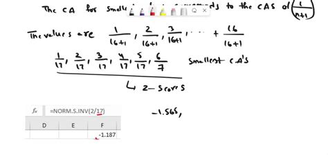 Solved For A Sample Of Size N The Cumulative Area For The Ith