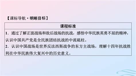 高中历史人教统编版必修中外历史纲要上第八单元 中华民族的抗日战争和人民解放战争第23课 全民族浴血奋战与抗日战争的胜利授课课件ppt